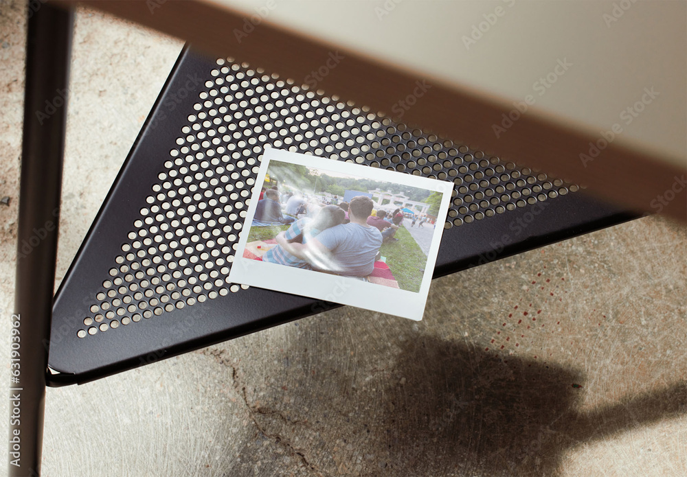Mockup of customizable instant camera photo print available with ...