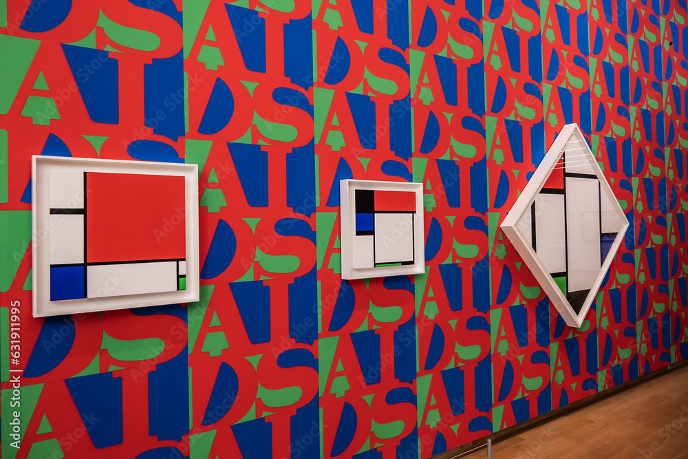 Interior of Stedelijk Museum. “General Idea” exhibition - work of ...