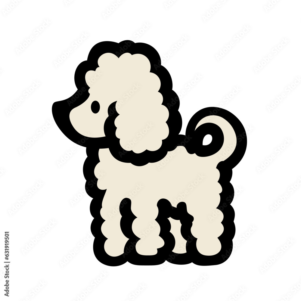 Poodle dog logo template , poodle puppy , poodle logo icon , symbol ...