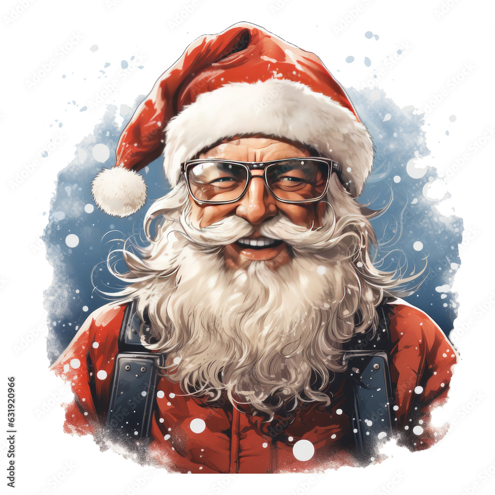 Santa wearing a classic and iconic Christmas t-shirt design, featuring ...