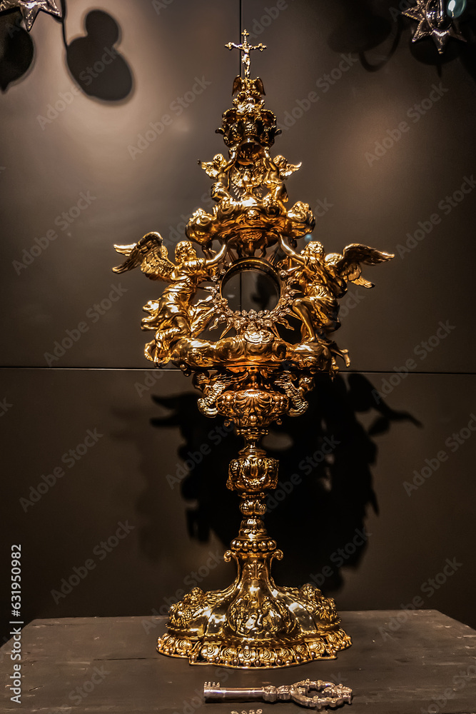 Interior of famous Amsterdam Rijksmuseum dedicated to arts and history ...