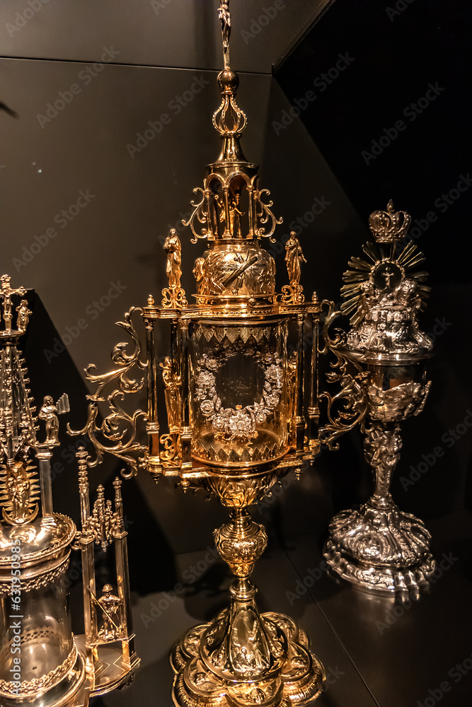 Interior of famous Amsterdam Rijksmuseum dedicated to arts and history ...