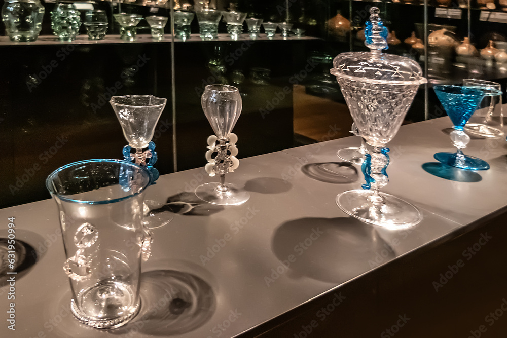 Interior of famous Amsterdam Rijksmuseum dedicated to arts and history ...