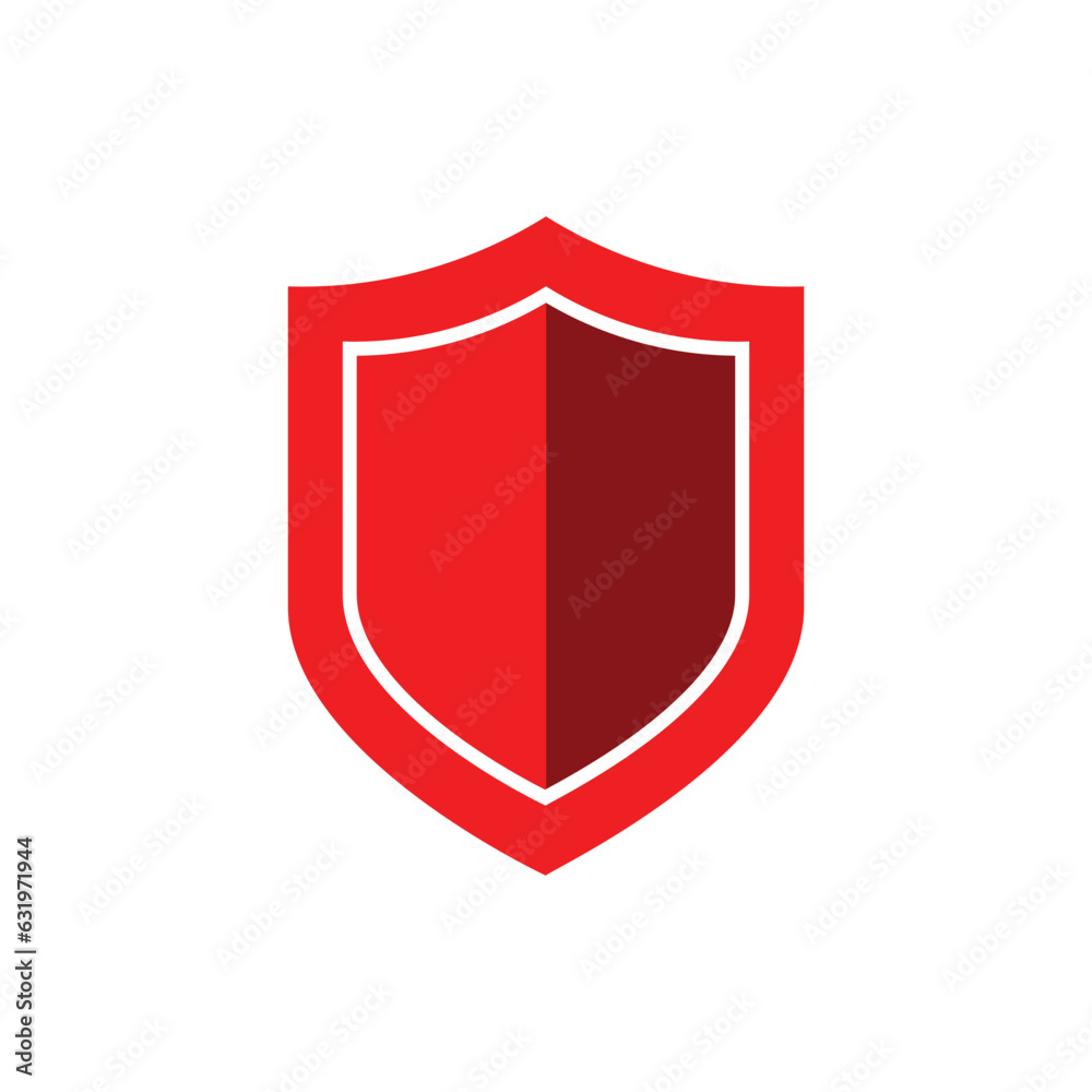 sheild logo ,flat green thin line modern design, Bright, colorful ...