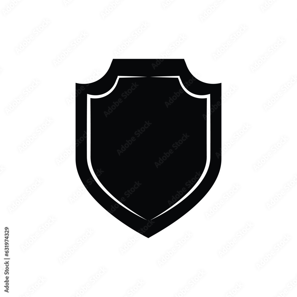 Shields line icon set. Different shields shapes. Line art. Protect ...