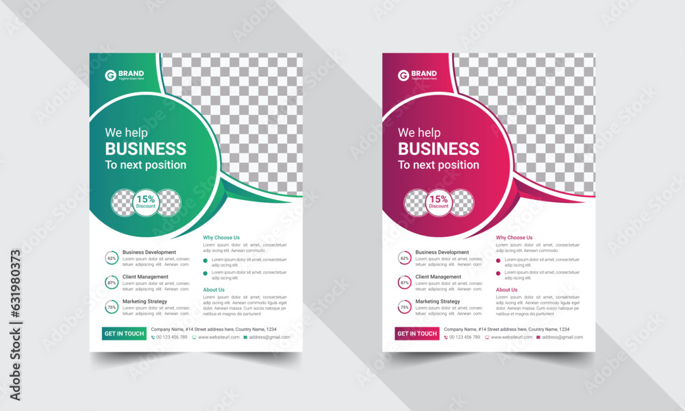 Corporate business flyer vector design template. Design template ...