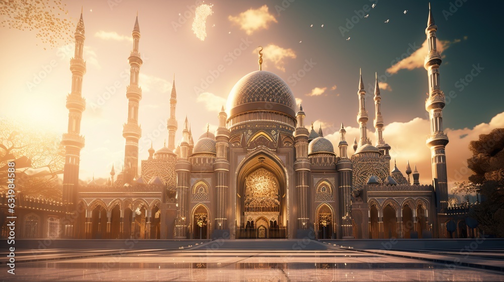 realistic mosque architecture Stock Illustration | Adobe Stock