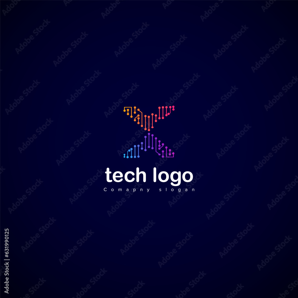 Creative Letter X logo design with point or dot symbol, Letter x logo ...