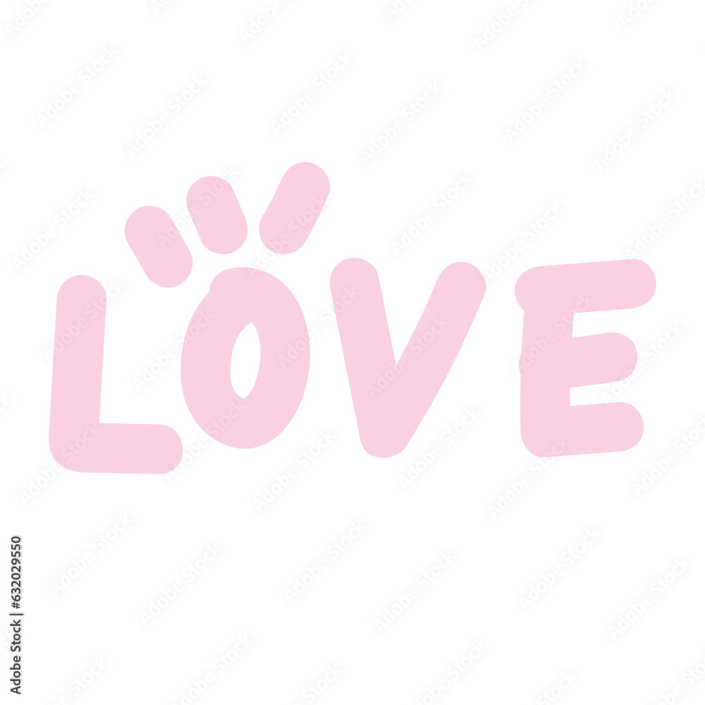 Pink LOVE letters for Valentine's Day decoration, font, typography ...
