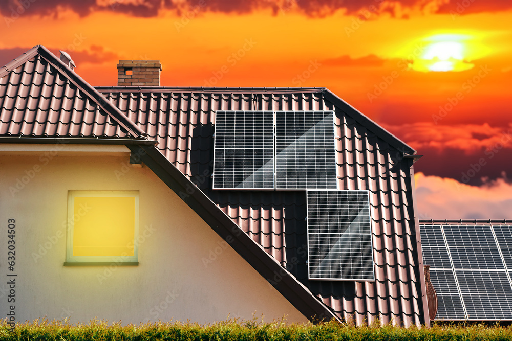 Sustainable Modern House with Solar Panels. A Beautiful Blend of Style ...