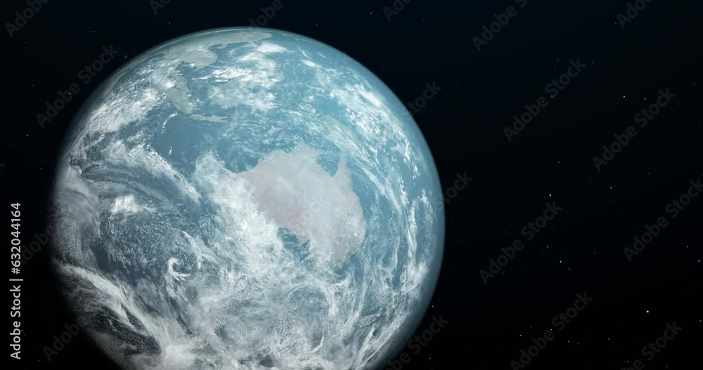 Planet Earth in open space, with a clearly visible terminator line ...