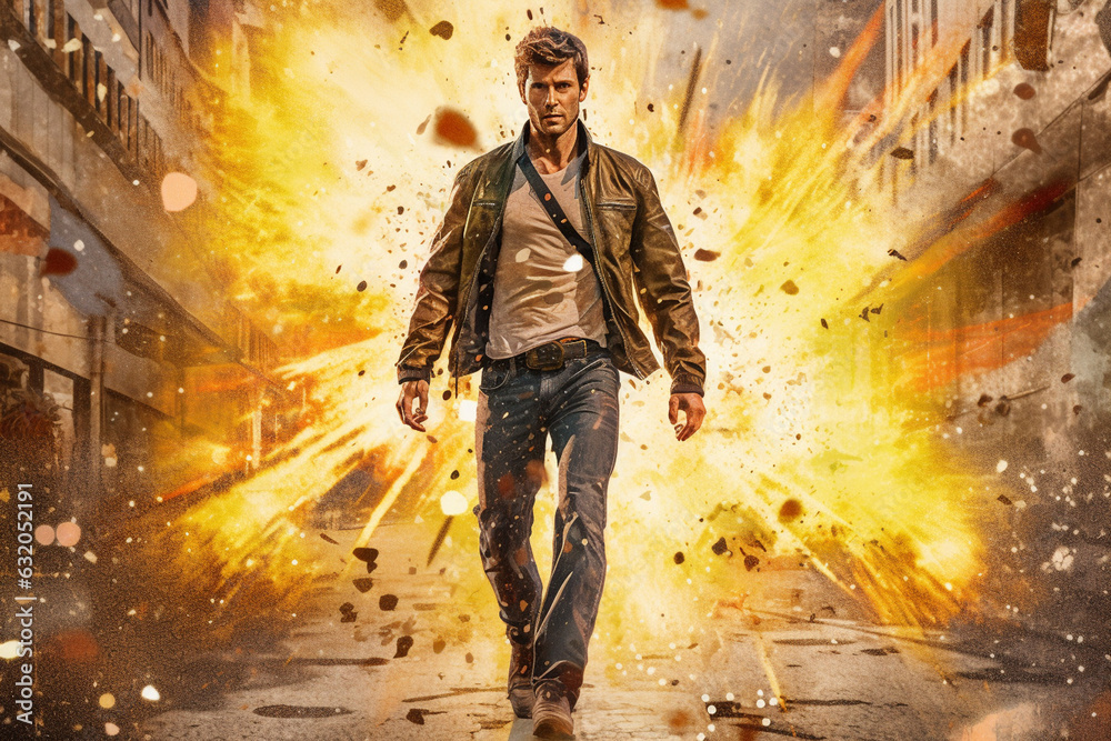 1980s action movie blockbusters, this iconic scene features a larger ...