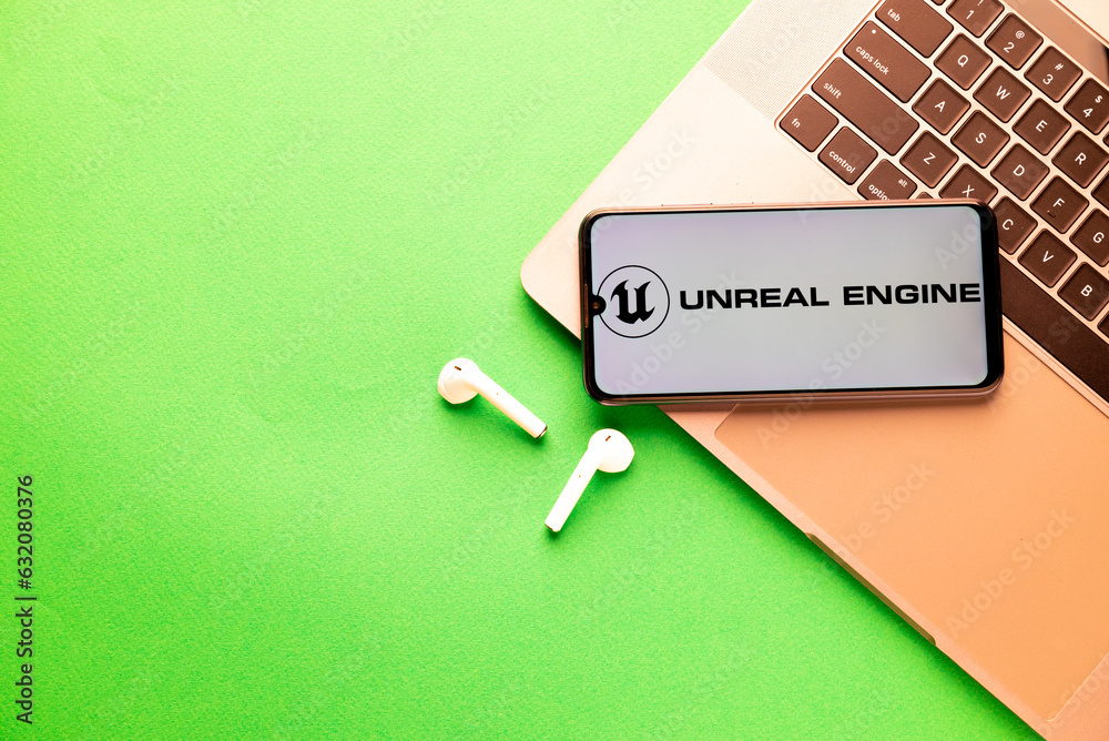 Kyoto city, Japan - May 05, 2023: The logo of Unreal Engine 5 by Epic ...