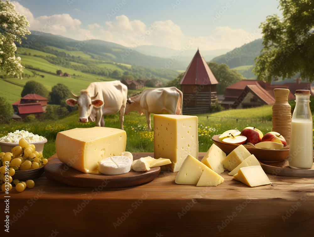 cheese and dairy product, locally produced, farm and cows, cow milk ...