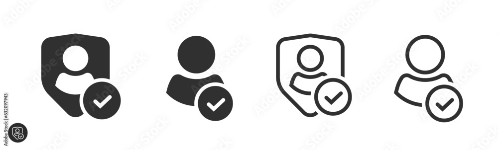 Protect personal data icon vector graphic pictogram, privacy safety ...