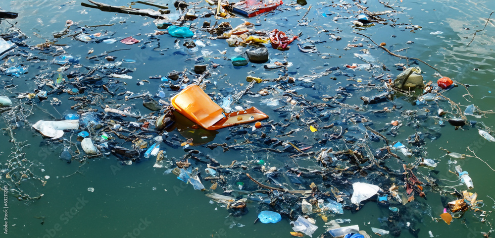 Seaside Garbage Floating Garbage Water Pollution Global Warming ...