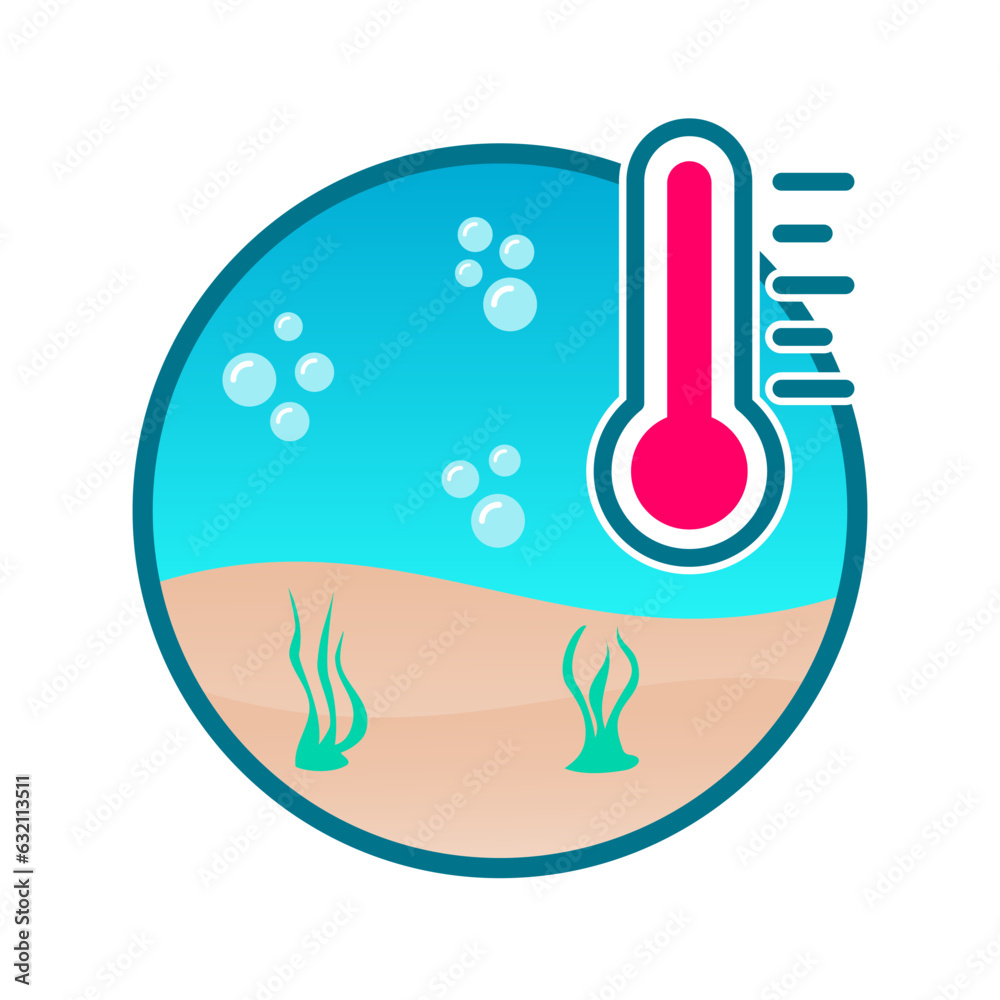 Ocean warming concept. Ocean acidification. Climate change. Global ...