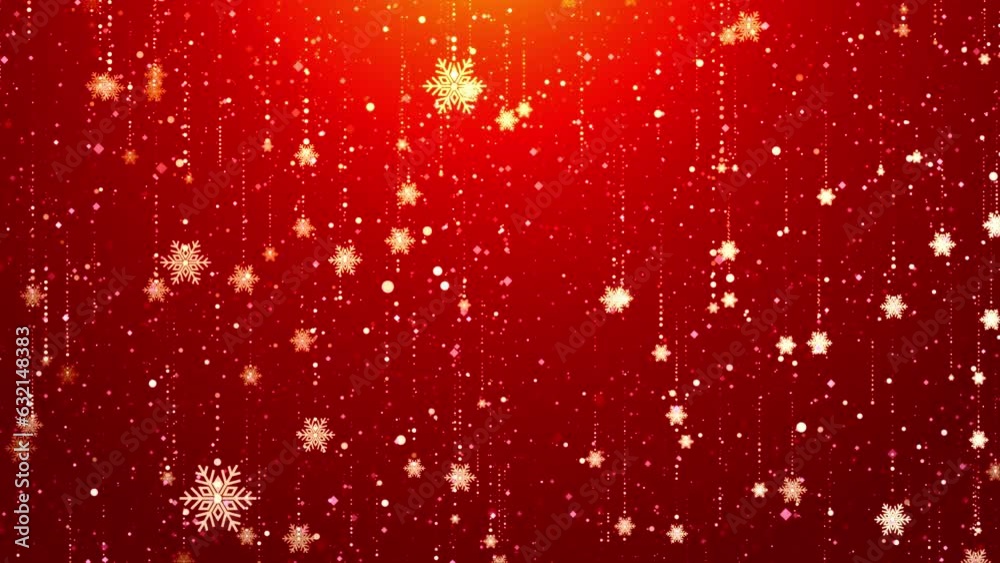 4K Celebrate christmas invitation card snow flakes winter background ...