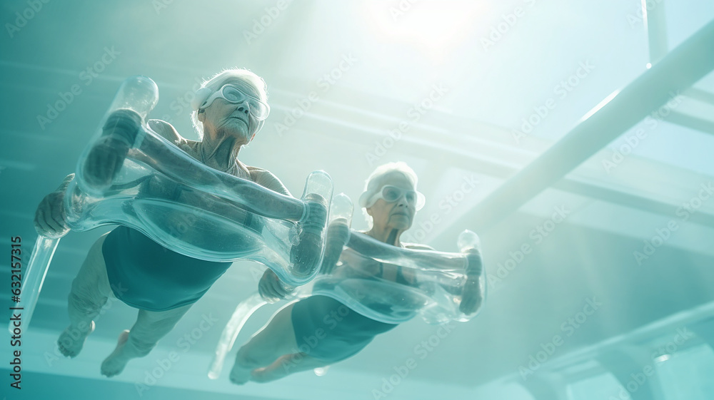 Aquatic physical hydro therapy for eldery people supported with ...