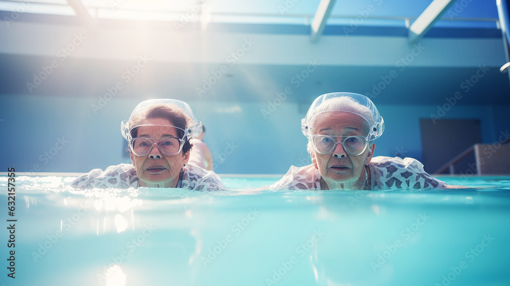 Aquatic physical hydro therapy for eldery people supported with ...