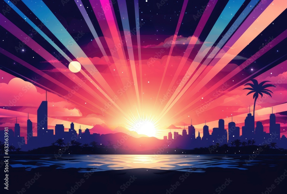 Abstract Backgrounds 80's retro Vector virtual reality smart city vr ...