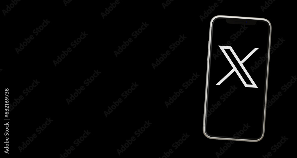 X Twitter Logo Smartphone Display Banner Design Stock Photo | Adobe Stock