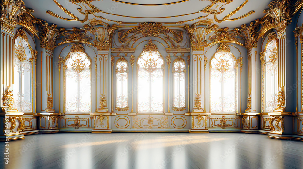 golden luxury interior room Stock Photo | Adobe Stock