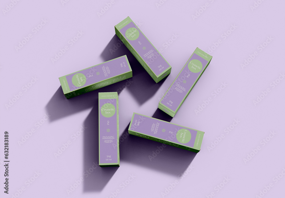 Box Tube Design Mockup Stock Template | Adobe Stock