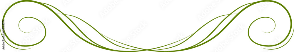 Thin curved line decoration Stock Vector | Adobe Stock