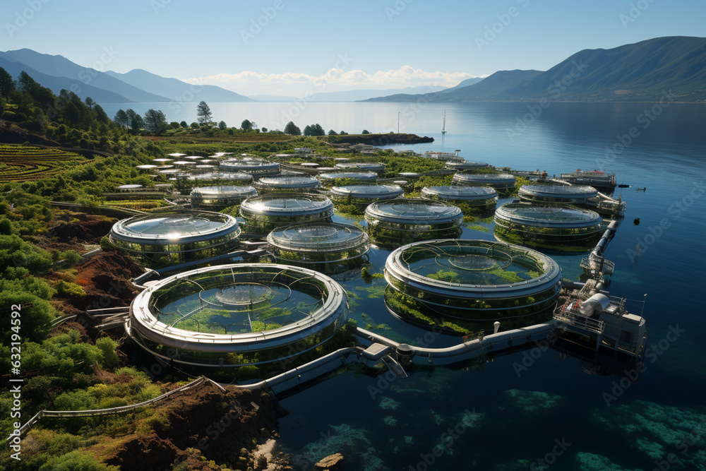 aquaculture innovations of fish growing farms in future on sea coast ...