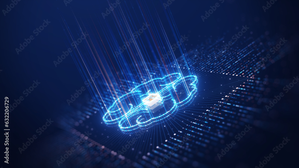 Artificial intelligence concept. Brain representing artificial ...