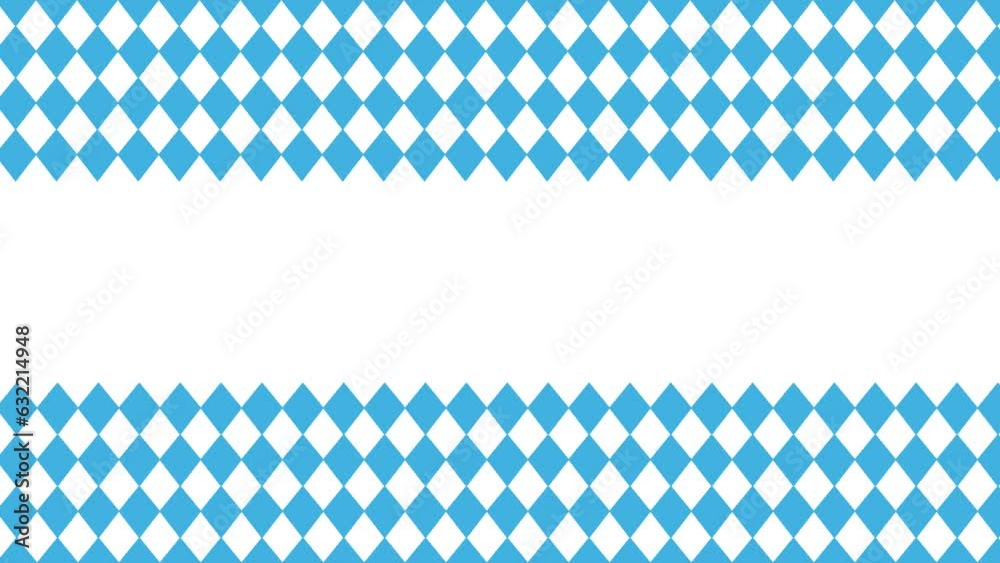 Oktoberfest background animation. bavarian Background. White and blue ...