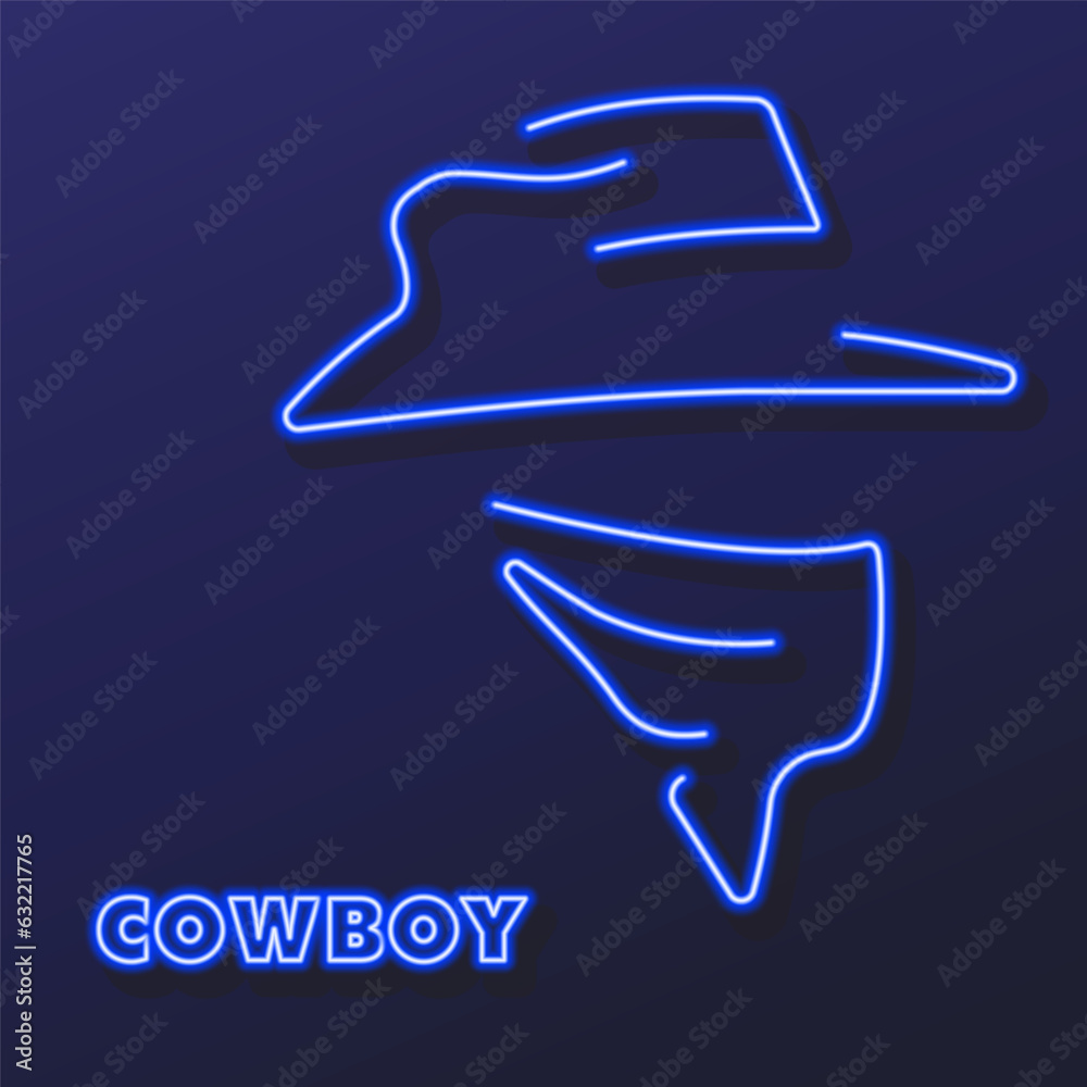 cowboy neon sign, modern glowing banner design, colorful modern design ...