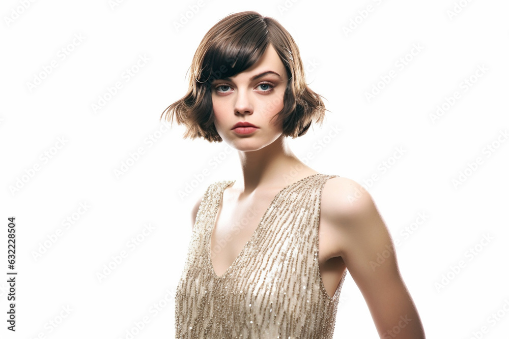 Elegantly capturing the spirit of the 1920s, a woman shines in a ...