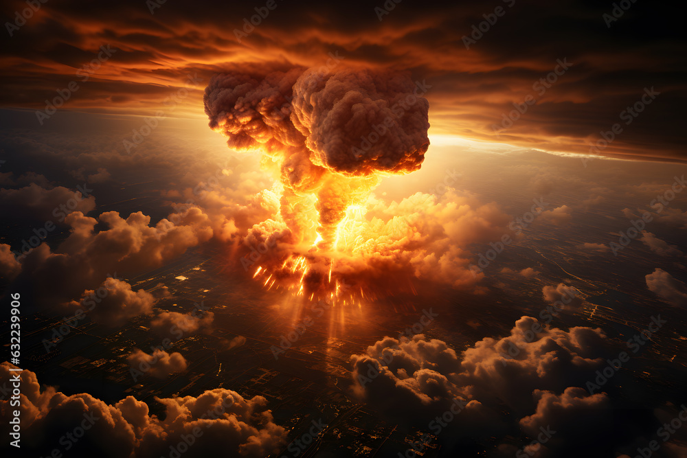 Abstract Atomic Bomb Explosion 1940s 50s Atomic Bomb Explosion Mus