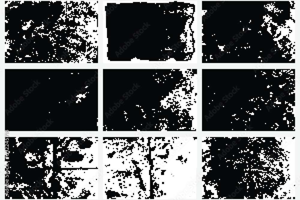 Folded old papers in dust particles texture set. Wrinkled flipped or ...