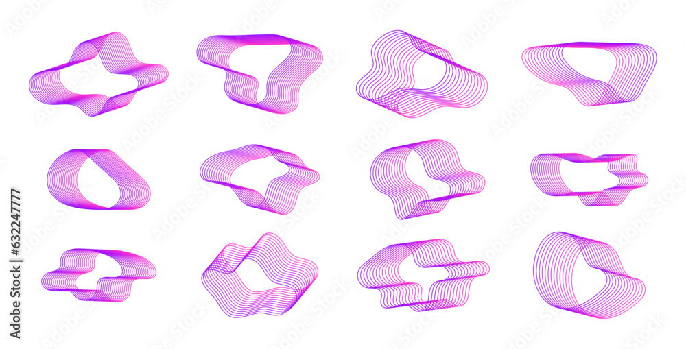 Spirograph patterns set Certificate watermark ornament Vector geometric ...