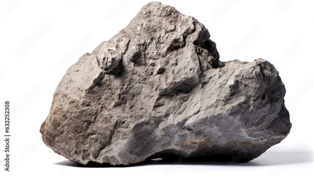 Porous rock isolated on white background with shadows. Permeable rocks ...