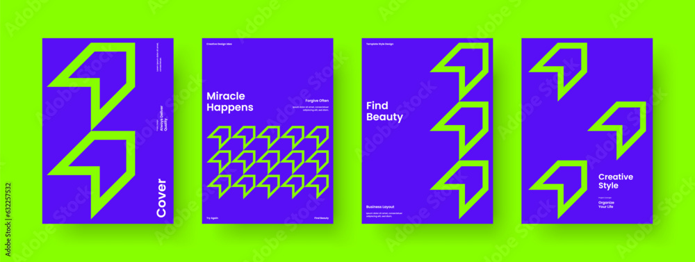 Abstract Book Cover Template, Isolated Poster Layout, Geometric ...