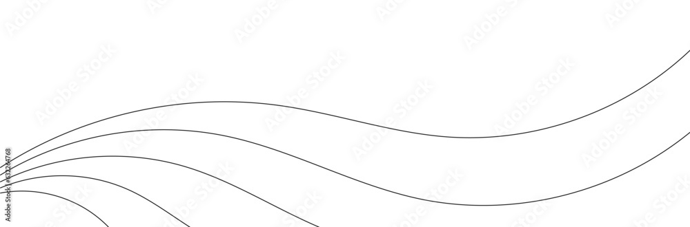 Thin line wavy abstract vector background. Curve wave seamless pattern ...