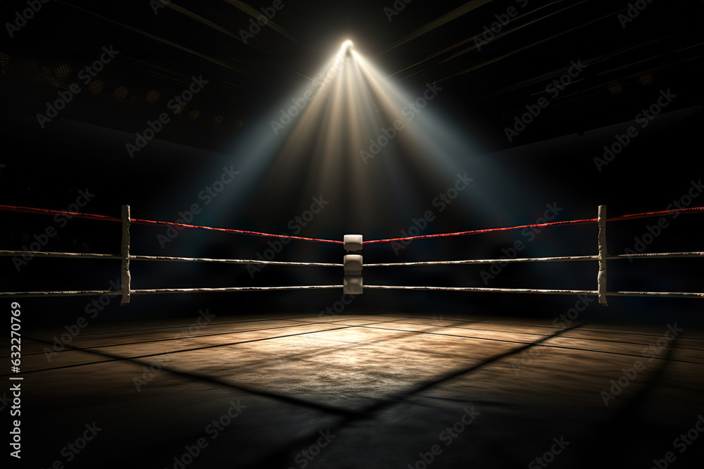 Classic Vintage Boxing Ring Corner Capturing the Spirit of the Golden ...