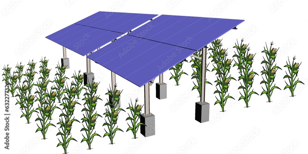 Photo & Art Print "Harnessing Agri Solar Power: A Sustainable Farming ...