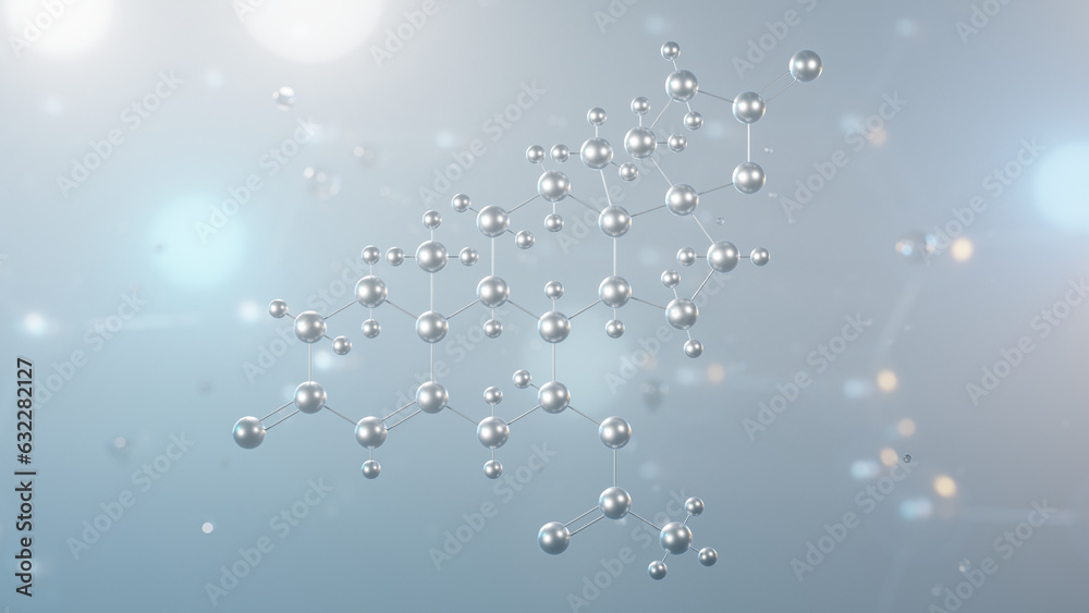 spironolactone molecular structure, 3d model molecule ...