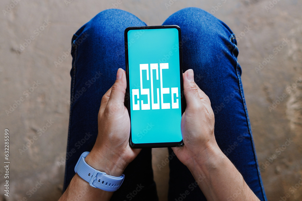 August 7, 2023, Brazil. In this photo illustration, the China State ...