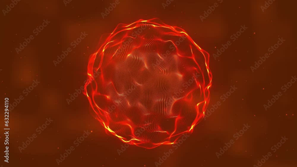 Abstract liquid geometric sphere . Abstract Motion Graphic with fluid particles moving in sphere ...
