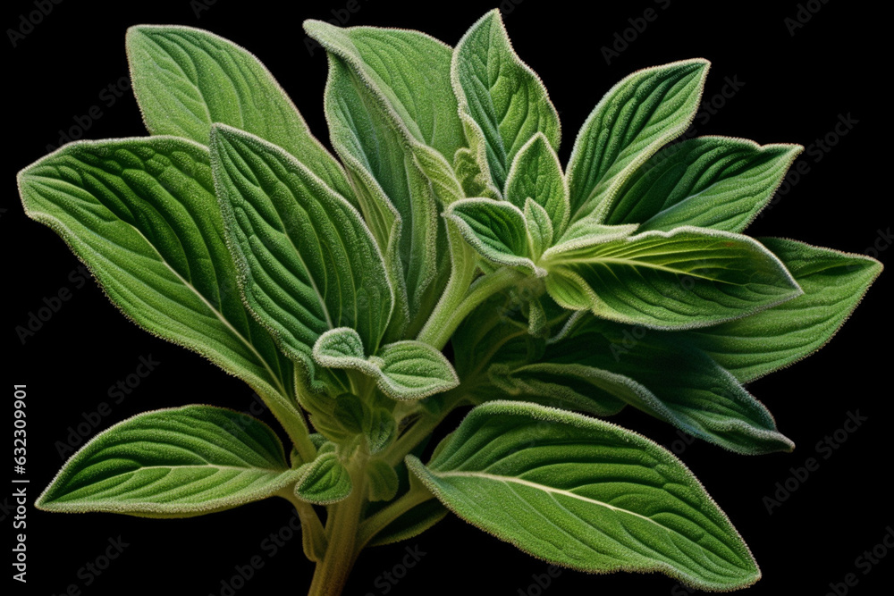 An artistic photo of Salvia divinorum (Diviner's Sage), highlighting ...