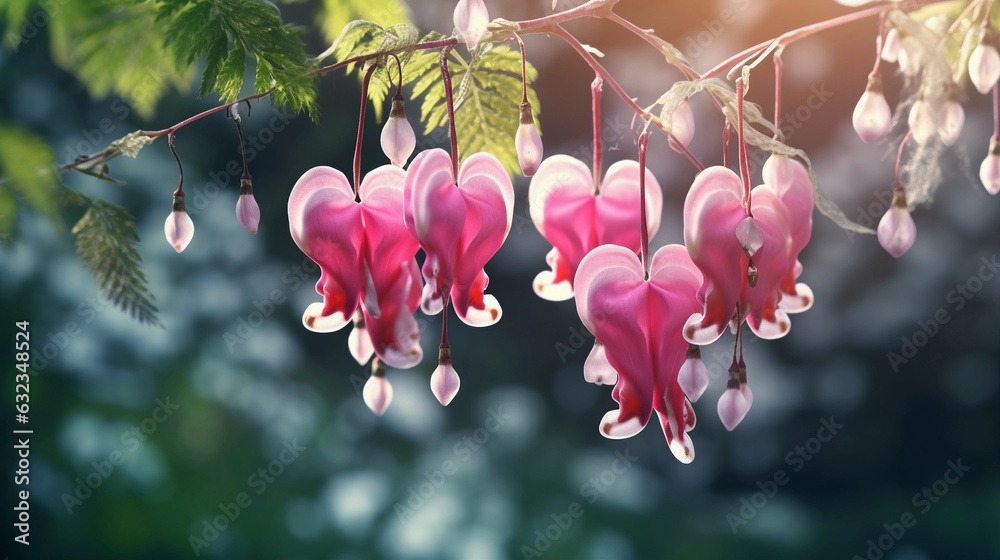 Bleeding Heart Spring Romance. Romantic essence and beauty of Bleeding ...
