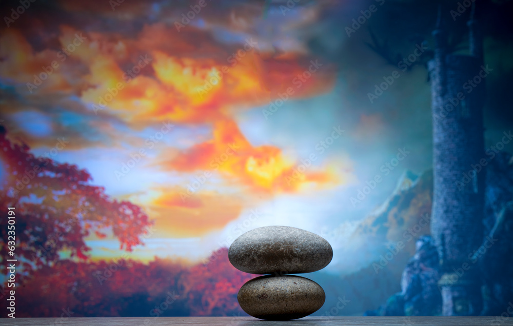 stones on nature background for product presentation podium background ...