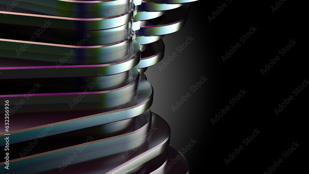 Elegant and Modern 3D Rendering image background of overlapping beveled ...