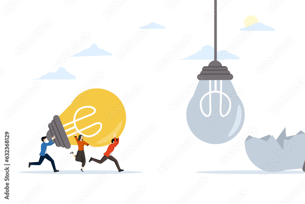 creative brainstorming concept, change idea, teamwork idea. Connect ...